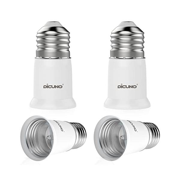 【商品概要】E26口金と電球の間に挿入し、約3CM延長するアダプター材料：高品質の防火材質PBTを使用し、使用可能電球：0〜60Ｗ（注意：密閉器具に使用しないでください。）センサー電球を装着する場合、センサー位置を下げることで感度がアップし...
