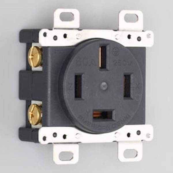 【商品概要】適用製品:プラグ(R562、9622EL)適用製品:プレート(541N、541S、541A)定格:接地形3P 250V 平刃形アンペア数:60A【商品説明】【商品詳細】ブランド：AMERICAN DENKI商品種別：DIY・工具...