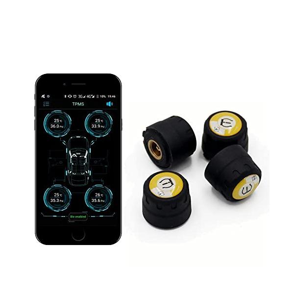 【商品概要】センサーは外付け。Bluetooth 4.0（Bluetooth Low Energy Consumption）を介して動作する新しく開発されたTPMSモニタアラームシステムです。 タイヤに4個のTPMSセンサーを取り付けるだけ...