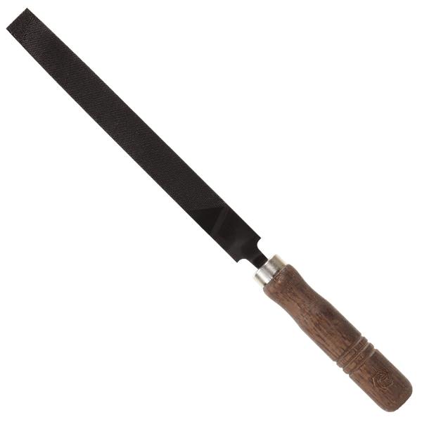 【商品概要】鉄工ヤスリ(目の粗さ:中目)全長:325mm重量:166g断面形状:平刃渡り:175mm幅:21mm厚み:5mm平のヤスリ目がない面はサイドフラット加工を施し、コーナー切削時に傷が入りません。サビに強い特殊な黒染めで表面処理を行...