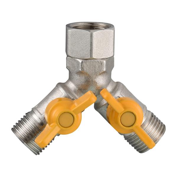 【商品概要】通常のシャワーホースまたは供給ホース用のG 1/2（20mm）ダブルシャットオフ設計 - ハンドシャワーと固定シャワーヘッド間の水の流れ複数の使用 -浴室のシャワーヘッド、シャワーアームとシャワーホースに適していますの真ちゅう製...