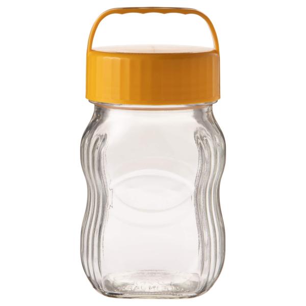 【商品概要】本体サイズ:約10.6×20.7×9.6cm、約φ口径約8.7cm素材・材質:(本体)ソーダライムガラス、(フタ)ポリプロピレン樹脂原産国:日本電子レンジ対応:不可食洗機対応:不可容量:約1,000ml耐熱温度:約70度【商品説...