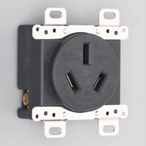 【商品概要】適用製品:プラグ(R332、8322EL)適用製品:プレート(541N、541S、541A)定格:3P 250V 平刃形アンペア数:30A【商品説明】【商品詳細】ブランド：アメリカン電機(American Denki)商品種別：...
