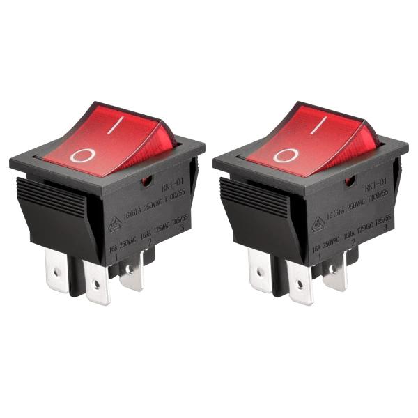 【商品概要】取付穴サイズ： 28 x 21 mm端子 6.3 mm電気的特性 16A 250 VACパッケージ内容:2 xロッカスイッチUL、VDE、TuV、ENEC、CQCにリストされている【商品説明】<li>接触阻力:最大1...