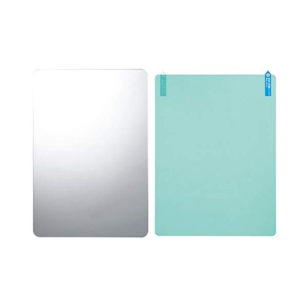 【商品概要】サイズ:25.5×0.6×33.5cm(本体) 24×0.1×32cm(フィルム)取付方法:吸着シート湿気の多い浴室内でもくもらない「くもり止めフィルム」付き。貼り直しが簡単にできる再剥離タイプのフィルムで、気泡が入りにくく、簡...