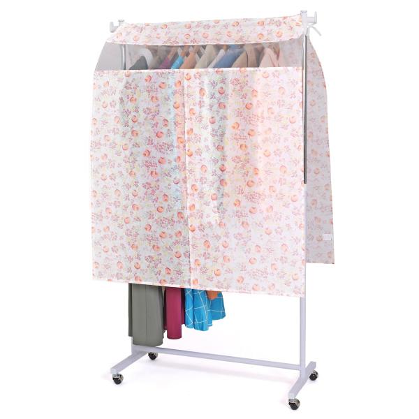 【商品概要】【商品仕様】:サイズ/約最大幅90×長さ120cm、カラー/約最大幅90×長さ120cm、柄/チューリップ柄、内容/1枚、適応サイズ/幅90cmのハンガーラック、材質/ポリプロピレン・ポリエチレン【通気性の良い不織布製ハンガーラ...
