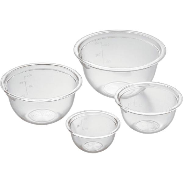【商品概要】サイズ(約):7cm/径7×高さ3.5cm、9cm/径9×高さ4.6cm、11cm/径11×高さ5.6cm、13cm/径13×高さ6.6cm素材・材質:TPX(ポリメチルペンテン)樹脂生産国:日本セット内容:レンジボウル 7cm...