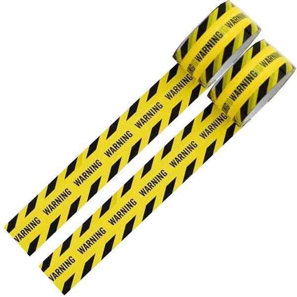 【商品概要】梱包で使うと楽しい、WARNING　パッキングテープ　2巻セットです。ドラマなどで見たことのある、例のテープ。パッキングや梱包だけでなく、デコレーションやコラージュにも最適！パーティーグッズとしても楽しめます。ドアに貼って自室を...