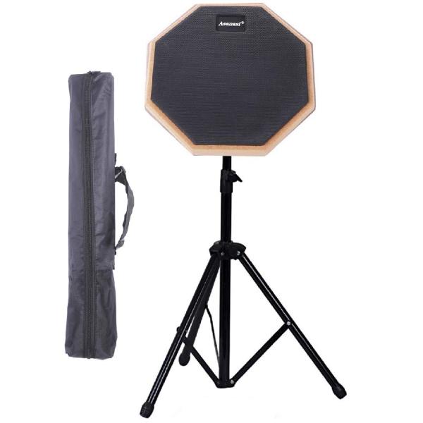 【商品概要】【サイズ】ドラムパッド 8インチ　20cm、スタンド　高さ48-80cmまで調節可能　パッド傾斜機能【パッド材質】高弾性ラバー　吸音性　耐摩耗性に優れる。　裏面 滑り止めパッド　振動を軽減し手首の負担を減少【用途】自宅練習、リハ...