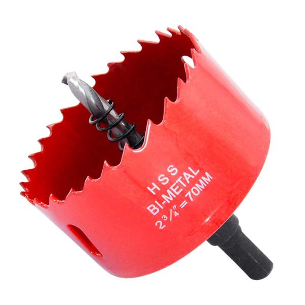 【商品概要】[サイズ】LAIWEIホールソー、長さ83mm、切削直径70mmホールソー、刃厚1.2mm、シャフト直径10mm、センタードリル直径6mm。[材質】バイメタルホールソー丸鋸刃は、切れ味、耐食性、耐摩耗性、耐久性に優れた高品質のコ...