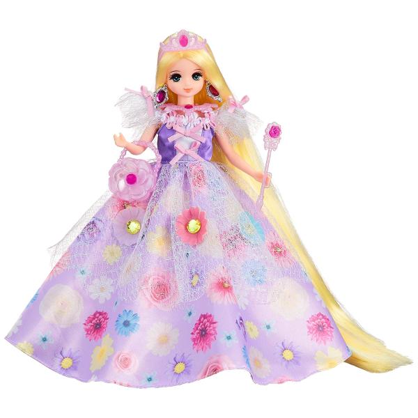 【商品概要】(C) TOMY対象年齢:3才以上電池は使用しない。セット内容:人形本体(ドレス・下着着用)(1),クツ(1),クシ(1),ティアラ(1),ネックレス(1),ステッキ(1),バッグ(1),リボンゴム(1),フラワーコーム(大)(...