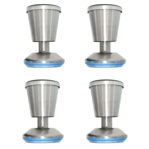 【商品概要】NUZAMASステンレススチール製80mm家具脚4本、ソファ脚、ベッドライザー、家具ライザーサイズ：80mm X 60mm、高さ調節可能範囲0-5mmステンレス製、耐久性、頑丈、防錆足の底に滑り止めのABSパディングを施し、床の...