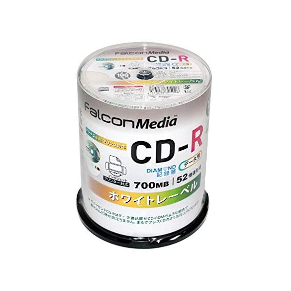 【商品概要】品種:データ用 CD-R 容量:700MB盤面印刷:○ / 範囲:23mm-118mm(ワイド)ケース:スピンドルケース100Pレーベル面:ホワイト(ロゴなし)データ面：ダイアモンド (CD-ROMのような銀色で書き込み跡が目立...