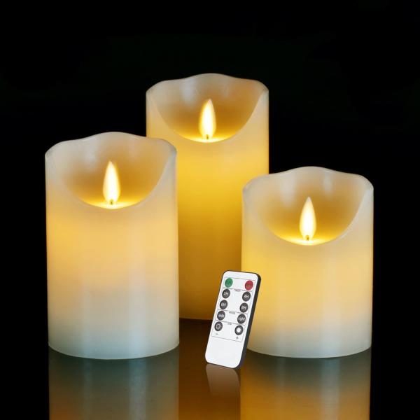 【商品概要】電池：単3（AA）2本（別売り）材質：パラフィンワックス　サイズ：8cm*10cm/12.5cm/15cm電池式Ledライトなので、火の消し忘れや非常時の転倒などの心配もありません自宅でデート、食事、沐浴、お休み、徹夜仕事、学習...