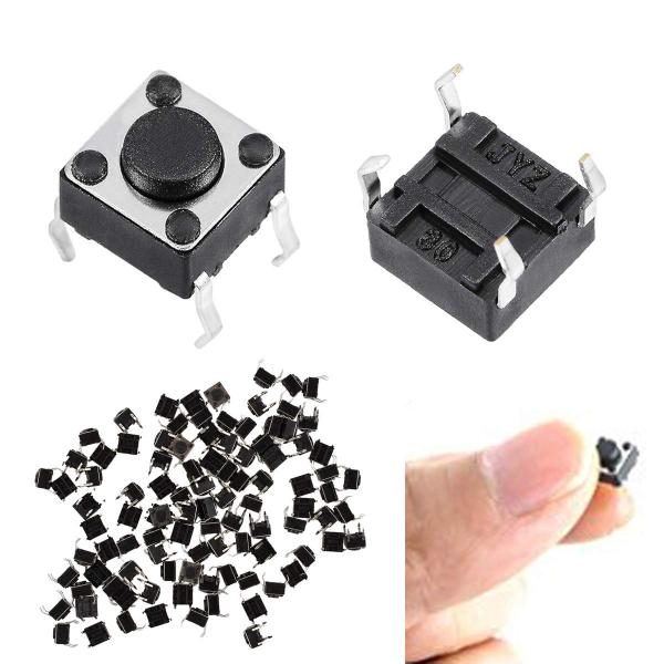 【商品概要】寸法：6 x 6 x 4.5mm / 0.24 "x 0.24" x 0.18 "（L * W * H）;ボタン径：3.5mm電子機器の趣味や、触覚スイッチを必要とするものの修正に最適高精度の機構設計により、鋭敏な動作と長寿命が...