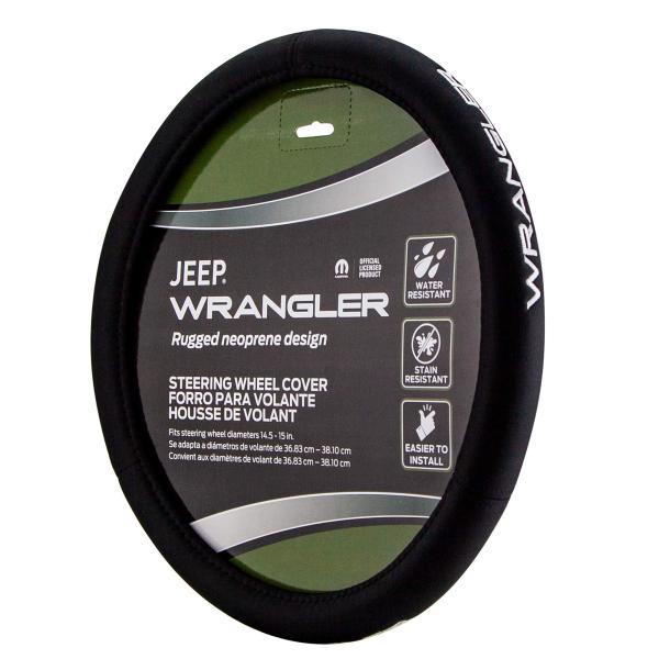 【商品概要】Jeep Wranglerの公式ライセンスハンドルカバーは、実際のネオプレン素材でできています。Wranglerはホイールの円周に沿って3箇所に美しくステッチされています。ハンドルカバーは、直径14.5インチ~15インチの標準サ...