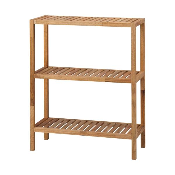 【商品概要】品番：1108120032600サイズ：W650×D270×H845mm　耐荷重:棚板1枚当たり約10kg素材：フレーム:天然木(カタルパ材)<br>塗装:オイル仕上げ注意事項：■組立式（工具付属）※この商品は、開梱...
