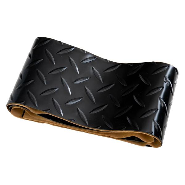 【商品概要】バンパーなど車体につきやすい、こすり傷を予防する塩ビ製シートです。塩ビシートに施した縞鋼板柄が頑丈さを演出、信頼の日本製本体サイズ：幅100mm×長さ910mm形状カラー：フリーカット ブラック入数：1枚 ／ 材質：塩化ビニル【...