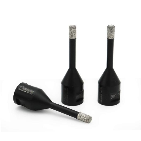 【商品概要】1.3個直径(mm):6,全長(mm):60, ダイヤモンド高い 10MM，M10 軸径,ドリルビットガイド無しで位置決めが可能,適合機種: アングルグラインダー ；2.簡単に、高速に、穴あけができます,ディスクグラインダを使用...