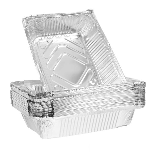【商品概要】サイズ：22 x16 x 5cm（1100ml）。アルミバーベキュープレートx20枚組。【大容量でこぼれない！ストレスフリーな調理】1枚あたり約1100mlのたっぷり容量、深さ5cmの四角形アルミ鍋です。グラタン皿としても、魚の...