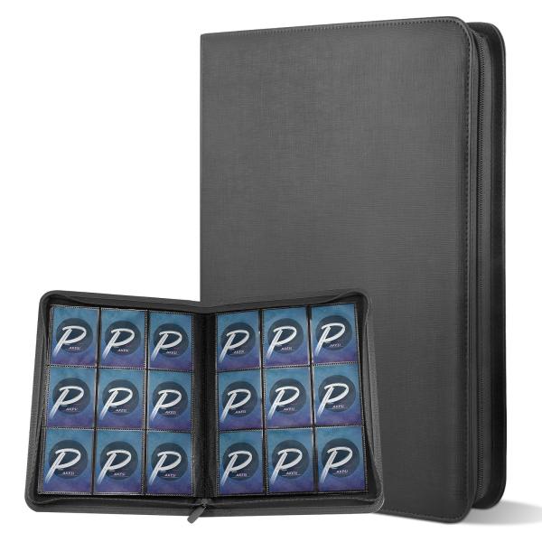 【商品概要】「高級感のあるPU素材」カードファイルの表面は高品質のPU素材で重厚感があり、埃や汚れを簡単に拭き取れます。ファスナー付きデザインで持ち運びに便利で、カードをしっかり固定し外部からの汚れや損傷から完全に保護します。「360枚大容...