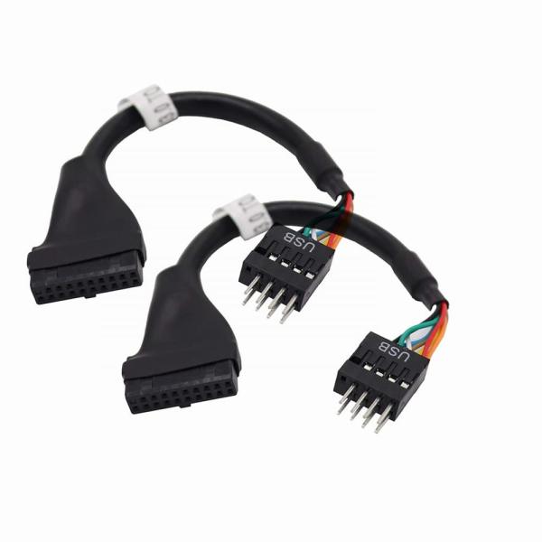 【商品概要】ケーブル長さ：0.18ｍ。　ケーブル材質：銅。【2個セット】マザーボード、PCIEカードの20Pin USB3.0コレクターをこのケーブルを通して、フロントパネルに変換します。フロントパネルに二つのUSB3.0コレクターになって...