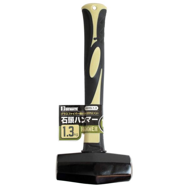 【商品概要】ヘッド重さ：約1.3kg本体長さ：約285mm（柄の長さ：約240mm）材質/ヘッド：鋼材45C材質/柄：グラスファイバー材質/グリップ：PP＋TPR【商品説明】【商品詳細】ブランド：ビッグマン(Bigman)商品種別：DIY・...