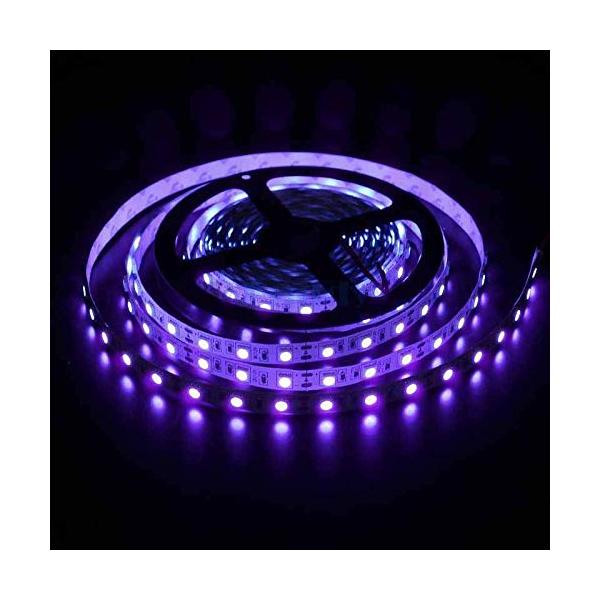 【商品概要】【仕様】電源:DC5V 給電式：USB 長さ: 2メートル 波長: 395 ? 400 nm　両面粘着テープ付き【柔軟性＆切断可能】柔軟性があるので、お好みの形を手軽に作りできます。全長2ｍのLEDテープライトで120個SMD5...