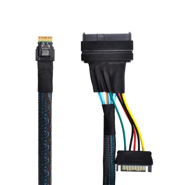 【商品概要】U.2 U2 SFF-8639 → Slimline SFF-8654 4i NVME PCIe SSD ケーブル メインボード SSD 750 p3600 p3700 M.2 長さ:50cm メインボード Intel SSD ...