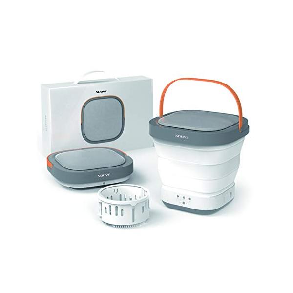 【商品概要】コンパクトだからどこにでも置ける 洗濯も脱水も両方できるコンパクト洗濯機マスクやシャツ、下着などを手軽に洗濯 高速回転で排水/脱水●使用時：高さ最大288mm 　 保管時：高さ最小93mm ●洗濯/脱水容量　0.8kg ●コンパ...