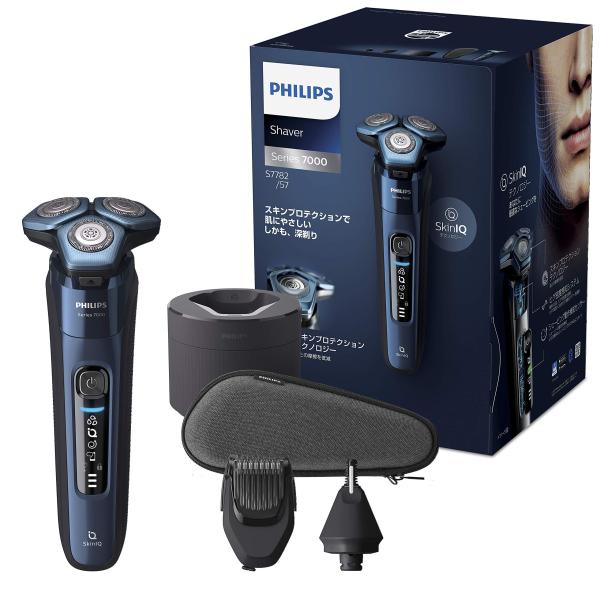 【商品概要】SkinIQテクノロジー360-Dフレックスヘッド：顔の凹凸に密着し、剃り残しを低減ヒゲ密度感知システムクイッククリーンポッドヒゲの濃さや生え方、顔の輪郭を感知し、一人ひとりの個性に合わせたシェービングへガイド・最適 化するフィ...