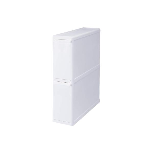 【商品概要】サイズ:約W14×D46.5×H53.3cm引出し内寸:約W9.5×D42.9×H22.6cm本体重量:2.2kg耐荷重:引出し/5.0kg、天板/2.5kg、全体/25kg素材:本体/ポリプロピレン省スペースに使えるタテ型設計...