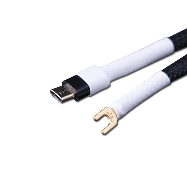 【商品概要】KOJO TECHNOLOGY Clone1UC アースケーブル 1.2m USB TYPE C-Y型端子 M4推奨【商品説明】Clone1の片側USB TypeCモデル。<br /> 接続用USBプラグには、ハウジ...