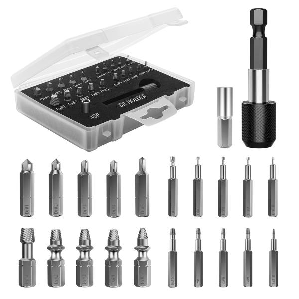 【商品概要】??【Versatile Application】: This damaged screw kit includes 22pcs and composed of 10 different sizes of drills and ...