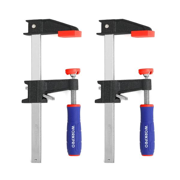 【商品概要】【内容】木工作業用固定工具、Fタイプ型クランプです。【仕様】本体サイズ：100*255mm。開口部最大約150mm。重量：600ｇ。最大締付力：約272kg(600LBS)。【樹脂キャップ】接触部分には、樹脂のキャップが付いてい...