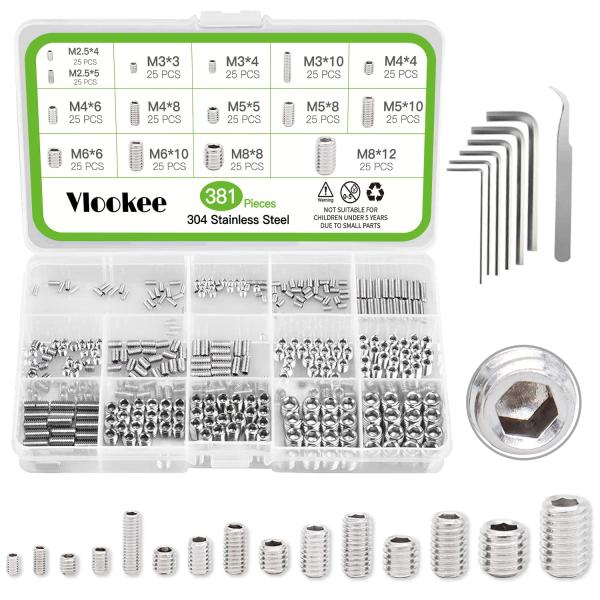 【商品概要】【イモネジ セット パッケージ詳細】止めねじ M2.5*4、M2.5*5、M3*3、M3*4、M3*10、M4*4、M4*6、M4*8、M5*5、M5*8、M5*10、M6*6、M6*10、M8*8、M8*12,各モデルの製品数...
