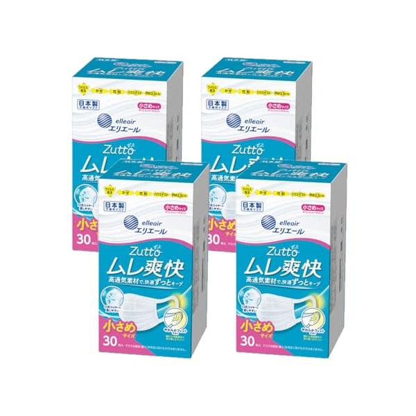 【商品概要】【商品説明】ハイパーブロックマスク ムレ爽快 小さめサイズ 30枚×4個【商品詳細】ブランド：エリエール商品種別：産業・研究開発用品商品名：エリエール ハイパーブロックマスク ムレ爽快 小さめサイズ 30枚x4個商品内容：小さめ...