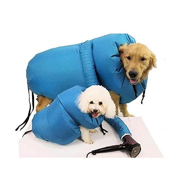 【商品概要】※高密度のオクスフォード＋銀フィルムメッキ；※小型犬用：長さ25-40cm、体重3-8kg　推薦。【商品説明】ペット乾燥袋は犬ヘアを速乾する商品である。犬がお風呂に入った後急速に毛をドライに拭き、風邪や病気にならない。外層は高密...
