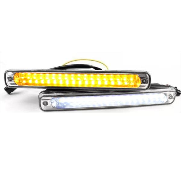 【商品概要】■商品情報■ ・新品未使用 ・商品内容：LED シーケンシャル ウインカー 付き デイライト 2個セット・サイズ(約)： 長さ180mm 幅43mm 厚さ24mm ・発光色：ホワイト＆イエロー（36連 x2　合計72連搭載） ・...