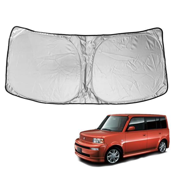 【商品概要】【適合車種】 bB NCP30系車中泊/日除け/オートキャンプ/アウトドアにと大活躍！高品質タフタ素材を使用しているので、遮熱効果抜群です。日差しをシャットアウトし、車内の劣化を防ぎます。セット内容 :フロント用サンシェード×1...