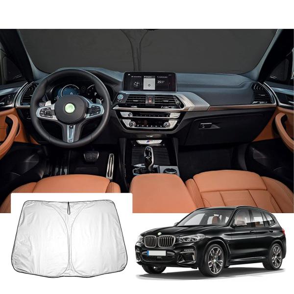 【商品概要】【対応車種】BMW・X3 3代目 G01 2018+【材質・構造】高密度アルミメッキ反射層・ポリウレタン耐熱断熱層・UVチタン銀コーティング断熱層・ナノ断熱遮光素材。4層構造を採用し、4つの異なる材質が共同でサンシェードの反射層...