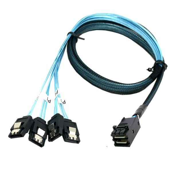 【商品概要】NFHK ミニSAS SFF-8643ターゲット4 SATA 7ピン??ホストハードディスクデータRAIDケーブルHDMini-SASケーブル構成SAS2.1規格でHDMini-SAS（SFF-8643）と呼ばれる高密度（HD）...