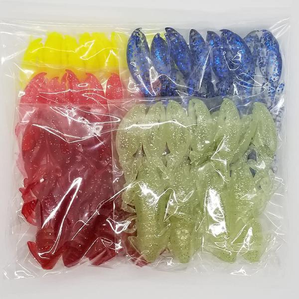 【商品概要】サイズ：全長9.5cm 重量：12.6gカラー：レッドラメ（赤）/チャート（黄・蛍光イエロー）/ピンク/ブルーラメ（クリスタルブルー）/グロー（グローラメ・夜光）の5色セット、各色4個入り 合計20個入りザリガニ型・デビルクロー...