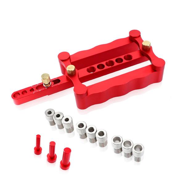 【商品概要】パッケージ内容：ロケーターｘ1、6mmドリルブッシュｘ3、8mmドリルブッシュｘ3、10mmドリルブッシュｘ3、ピンｘ3（6/8 /10mm）材質：高品質アルミ合金を採用、高硬度と強度で、耐摩耗性と耐久性に優れています。調整可能...