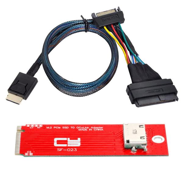 【商品概要】NFHK PCI-E 3.0ケーブルM.2 M.2 M-OCULINK SFF-8612 SFF-8611ホストアダプタ701 x OCuLinkSFF-8612メス1 x67ピンM.2キーMオス最大32Gbpsのデータ転送速度...