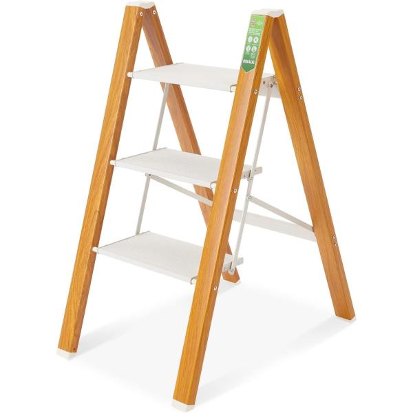 【商品概要】【商品寸法】展開時サイズ：幅45cm×奥行64cm×高さ82cm、折りたたみサイズ：幅45cm×奥行5.5cm×高さ88.5cm。【素材】アルミ合金製。このはしごは高品質の素材で作られ、何回展開しても大丈夫です。最大使用荷重は1...