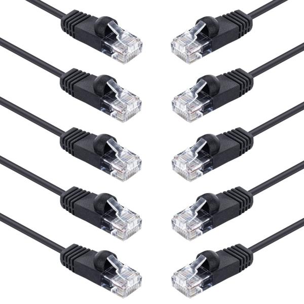 【商品概要】★Cat6ネットワークケーブル、10本入り。★30AWG, OD 3.3 mm★250MHz帯域幅までの金メッキ、1.25Gb/s★低抵抗、高速伝送、低損失の無酸素銅導体★Flukeパフォーマンステストに100％合格【商品説明】...