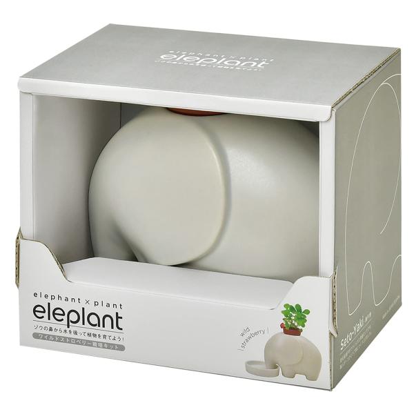 【商品概要】商品サイズ:約13.5×9.5×11.5cmセット内容:ゾウ型ポット(陶器),受け皿(陶器),種,土,説明書×各1ゾウの鼻から水を吸って植物を育てる栽培セット栽培方法:1.水で土を膨らませる 2.種をまいて水をあげる 3.芽がで...