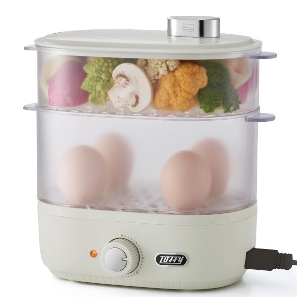 【商品概要】食材を入れてダイヤルを回すだけで簡単に蒸し料理が作れるフードスチーマー！ “ほったらかし”調理で手軽にもう1品！ヘルシーで美味しく時短にも。 赤ちゃんの離乳食から夕食のもう一品まで、誰でも楽しめる蒸し料理が味わえます。スイッチを...