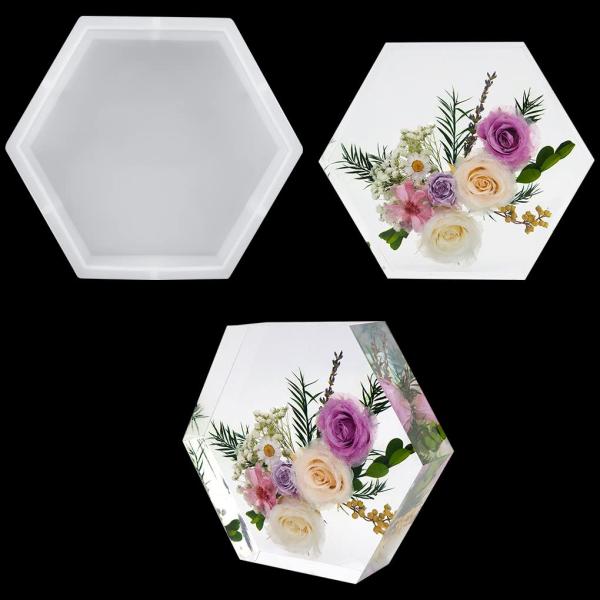 【商品概要】?モールドの半分までレジンを入れると、ユニークな置物も作れます！ドライフラワーを入れて、標本、植物図鑑、クリアリウム、ハーバリウムを作りましょう！インテリアに最適です。?高品質のシリコン素材を使用しているので、柔らかく、型から抜...